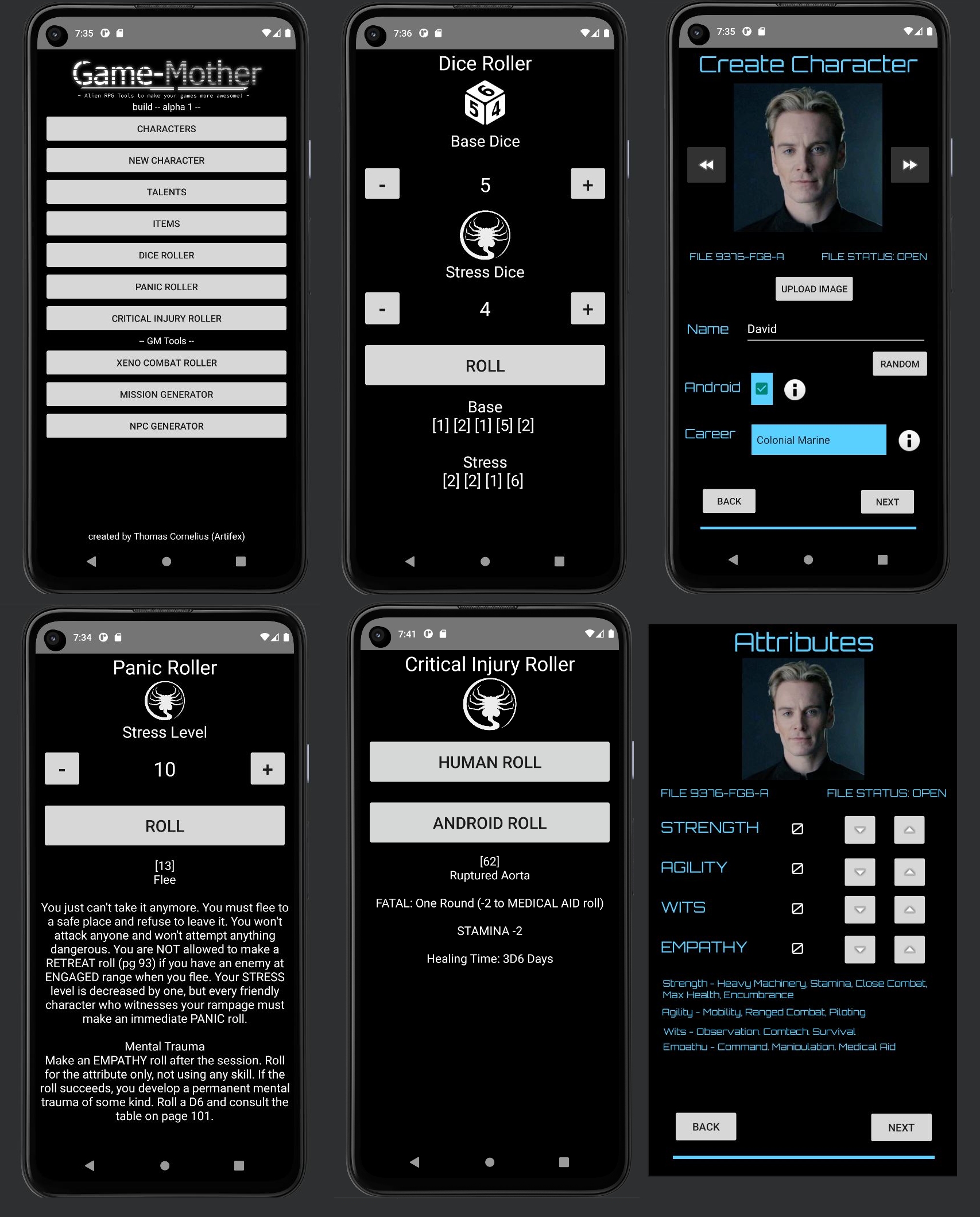 Game-Mother - Alien RPG Tools
